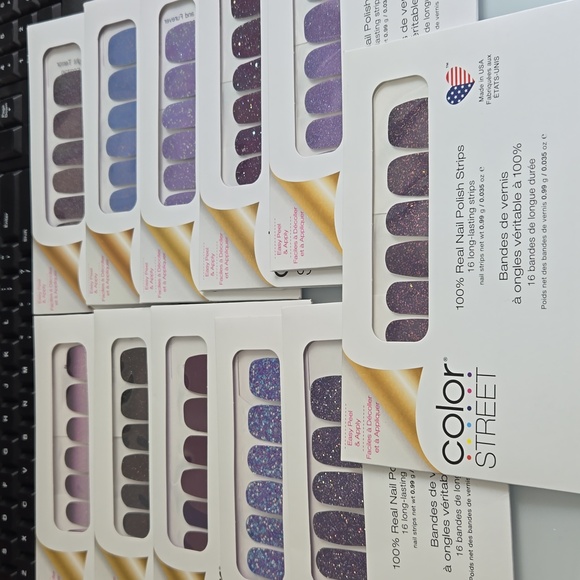 Color Street | Makeup | Lot Of 1 Color Street Sets Purple Glitter ...